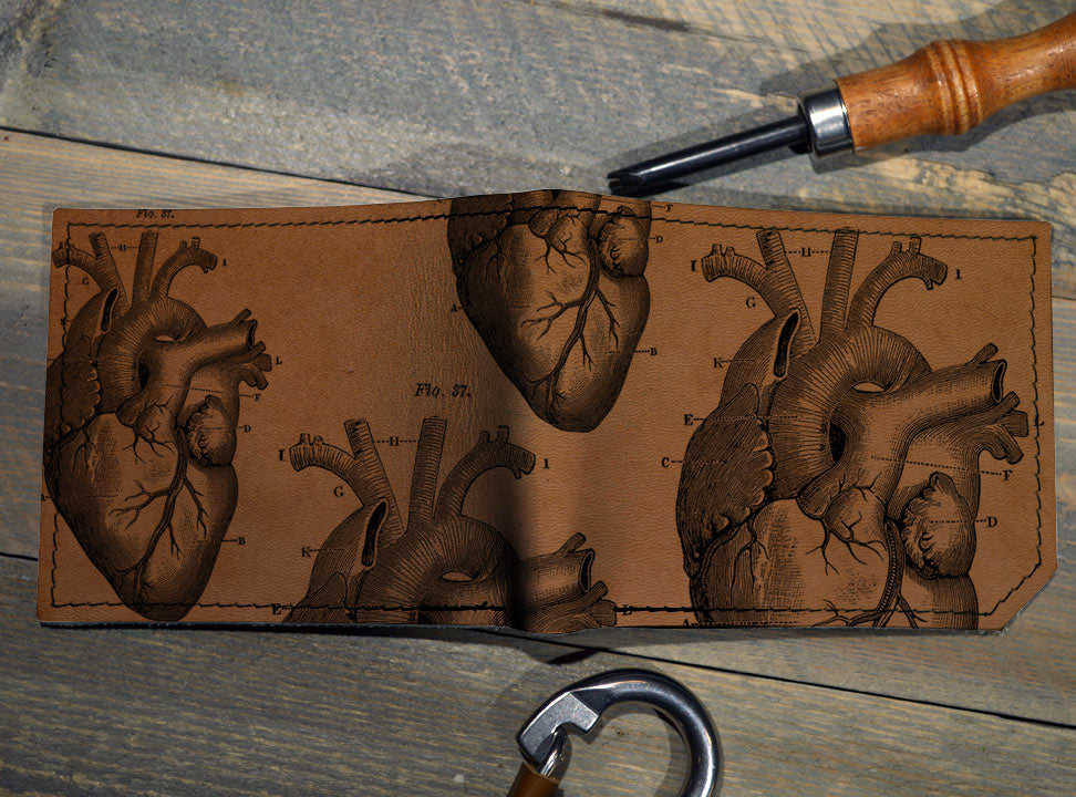 Anatomical Heart - Printmaker Leather Wallet – backerton