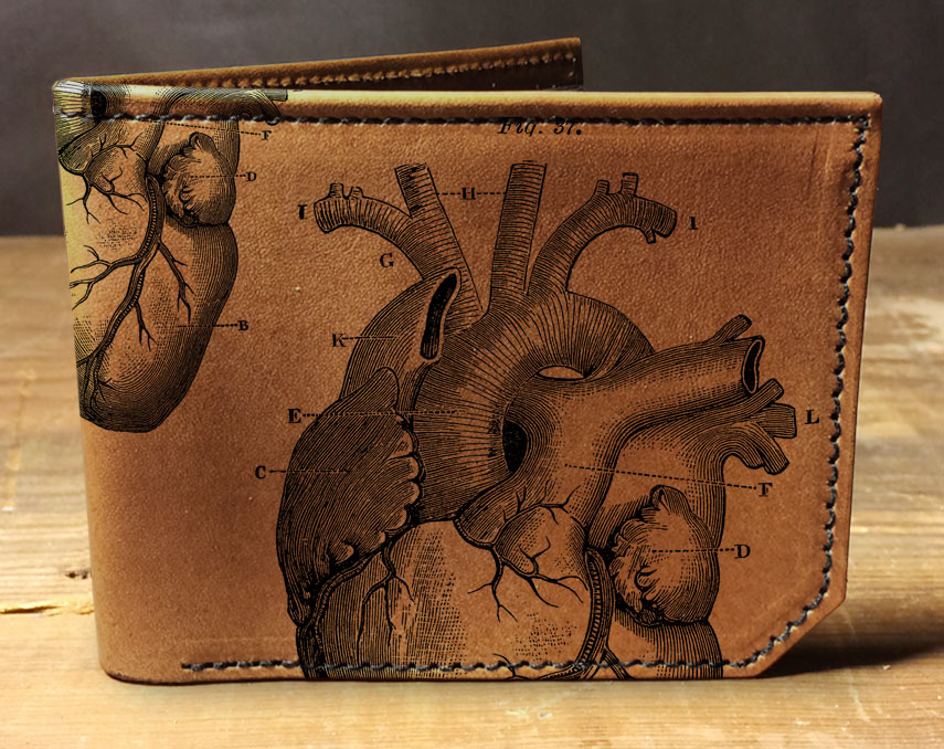 Anatomical Heart - Printmaker Leather Wallet – backerton